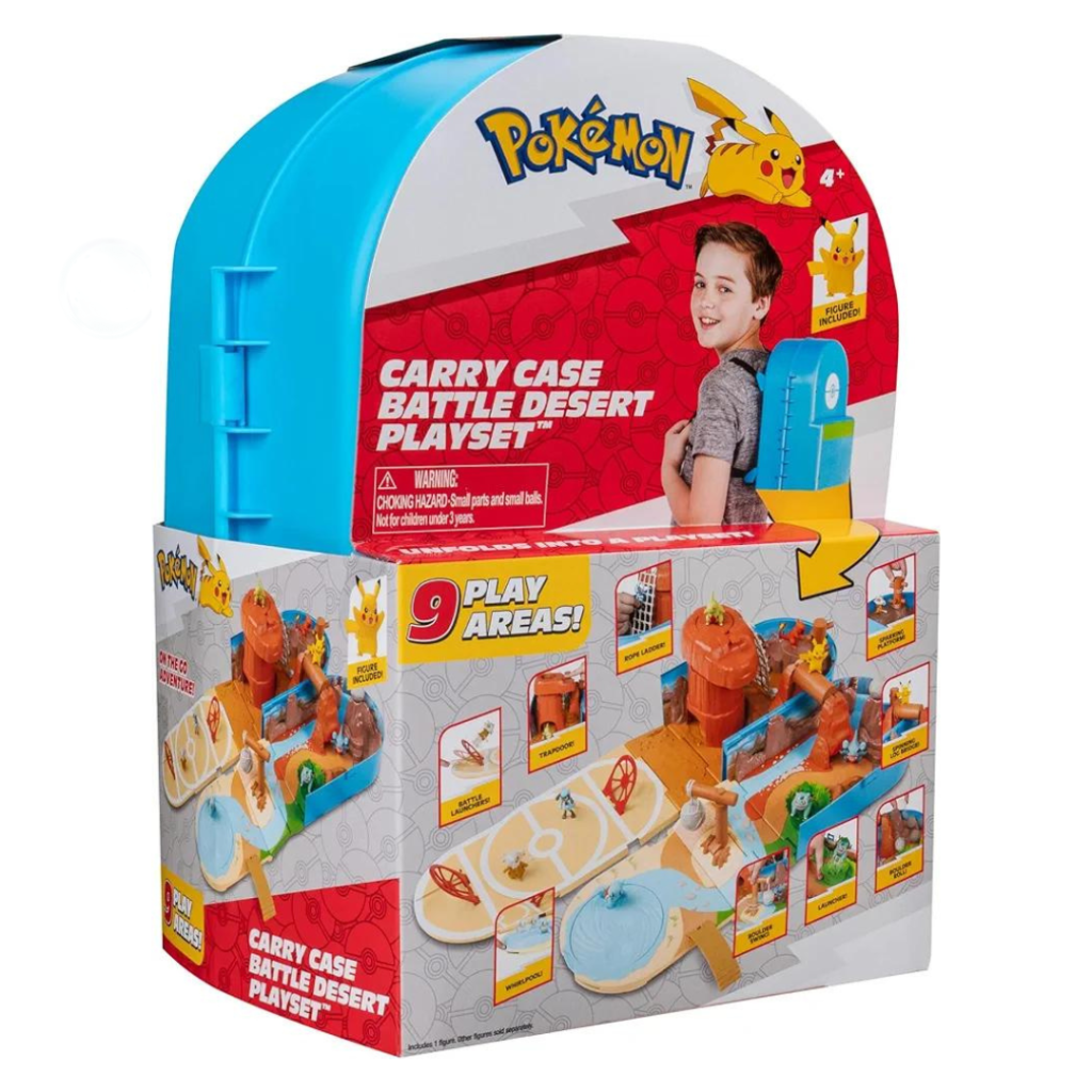 Pokemon Carry Case Battle Desert Playset – Juego transformable portátil ...